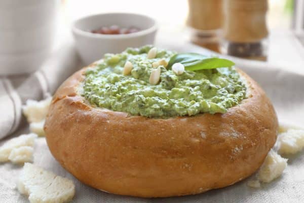 Cottage Cheese, Spinach and Basil Loaf Dip | Brancourts