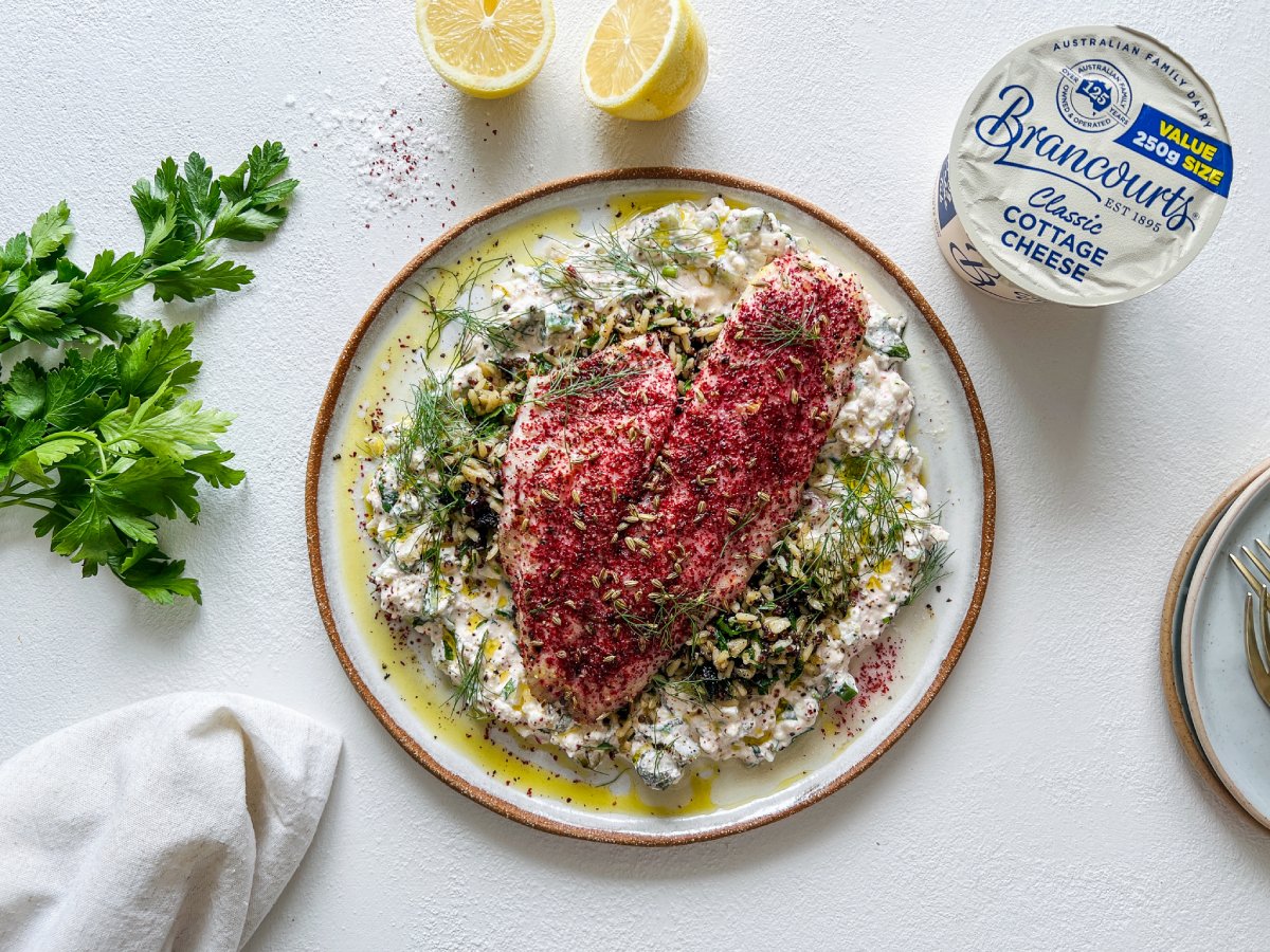 Spice Roast Fish with Loaded Cottage Cheese by Chef Tom Walton | Brancourts