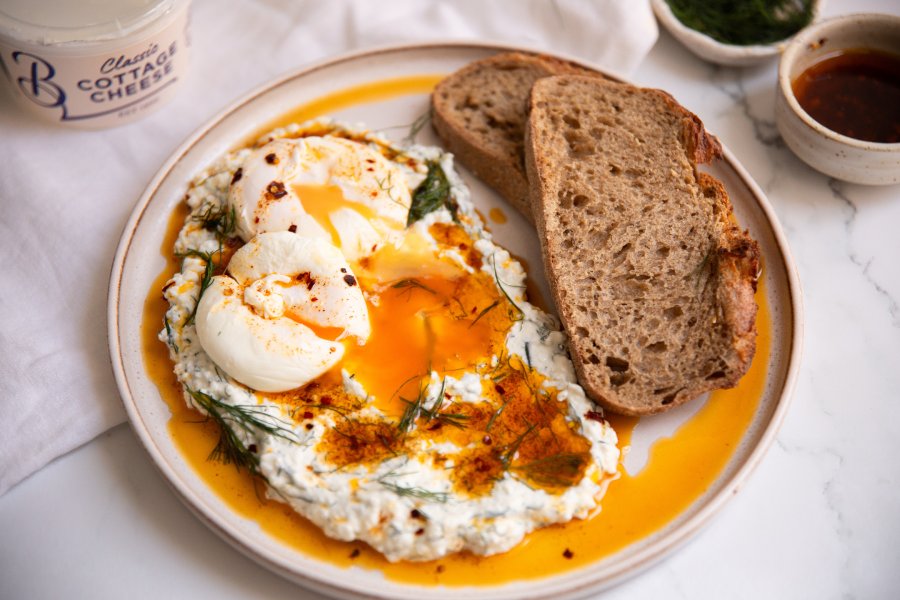 Turkish Eggs with Cottage Cheese | Brancourts
